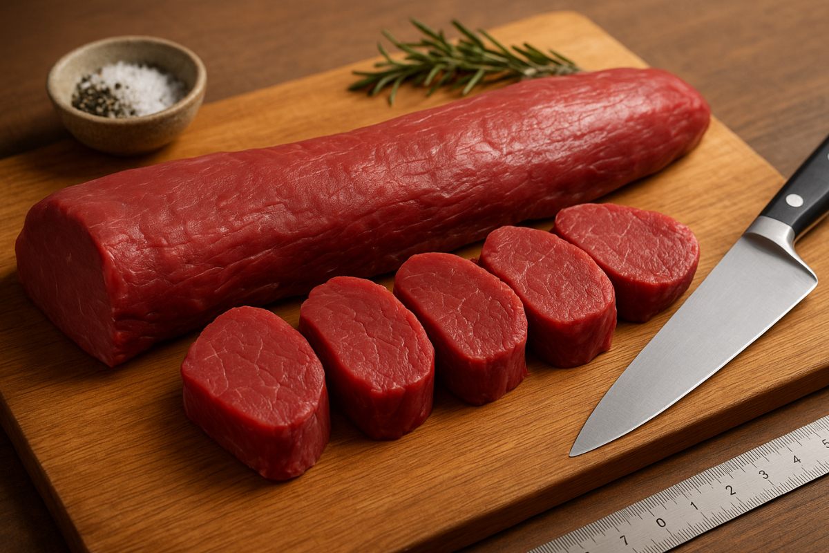 How to Cut a Whole Tenderloin into Filet Mignon Steaks - Swiss Butchery